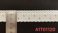 China 2.5cm Width Scalloped Lace Trim with Dotted Hollow Motifs and Soft Fabric for Lingerie and Dress Decoration for sale