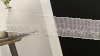 China 4cm Breathable Mesh Lace Trim with Double Scalloped Edges Ideal for Apparel Trimming Bulk Wholesale for sale