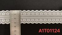 China 3cm Width Nylon Spandex Floral Lace Trim with Scalloped Edge for Lingerie Decoration for sale