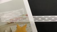China 2.5cm Width Soft Nylon Spandex Delicate Diamond Mesh Elastic Lace Trim for Lingerie and Dress Decoration for sale