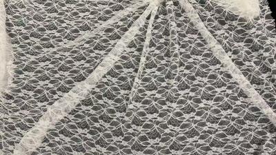 China 100% nylon/spandex  Rhombus Hollow Out Mesh Lace Fabric, Black Geometric Diamond Net Lace for Dress Lingerie Garment Decoration for sale