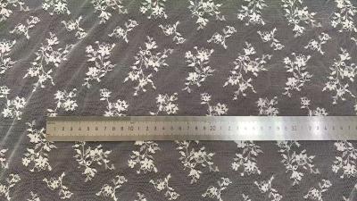 China Soft 100% Polyester Scattered Floral Mesh Tulle, Lightweight Small Flower Printed Sheer Net Fabric for Wedding Garment for sale