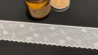 China 5cm Sweet Jacquard Elastic Lace Trim with Wavy Scallop Edge for Lingerie and Dress Decoration for sale