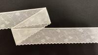 China 5cm Sweet Jacquard Elastic Lace Trim with Wavy Scallop Edge for Lingerie and Dress Decoration for sale