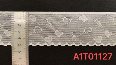 China 5cm Sweet Jacquard Elastic Lace Trim with Wavy Scallop Edge for Lingerie and Dress Decoration for sale