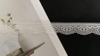 China 2.8cm Lightweight Hollow Polyamide Lace Trim with Single Scalloped Edge for Lingerie for sale