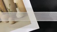 China 4cm Fine Square Mesh Nylon Spandex Lace Trim with Double Scalloped Edges for Lingerie Decoration for sale