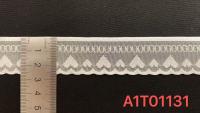 China 2.5cm Width Heart Jacquard Nylon Spandex Lace Trim with Breatheable Mesh for Lingerie Wholesale for sale