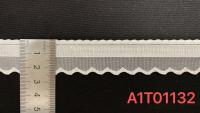 China 2.5cm Width Double Scallop Heart Nylon Spandex Lace Trim with Breathable Mesh for Underwear Mass Production for sale