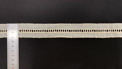 China Scalloped Edge Cotton Lace Trim with Middle East Design and 3.8 Inches Wide for Fashion Apparel for sale
