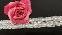 China 4.5cm High Stretch Hollow Mesh Scalloped Edge Nylon Spandex Lace Trim for Lingerie and Dress Decoration for sale