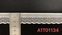 China 2.5cm Nylon Spandex Elastic Lace Trim with Single Scalloped Wave Edge for Lingerie and Dress Decoration for sale