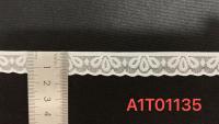 China 1.5cm Nylon Spandex Elastic Lace Trim with Single Scalloped Edge for Lingerie and Dress Decoration for sale