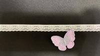China 1.5cm Nylon Spandex Elastic Lace Trim with Single Scalloped Edge for Lingerie and Dress Decoration for sale