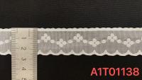 China 2.5cm Width Floral Embossed Pattern High Stretch Elastic Lace Trim for Apparel Factory Supply for sale