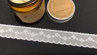 China 2.5cm Width Floral Embossed Pattern High Stretch Elastic Lace Trim for Apparel Factory Supply for sale