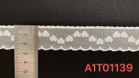 China 2.5cm Width Ivory Nylon Spandex Elastic Lace Trim with Heart Pattern and Scalloped Edge for Lingerie Decoration for sale