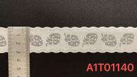 China 3cm Soft Ivory Nylon Spandex Elastic Lace Trim with Scalloped Edge for Lingerie and Clothing for sale