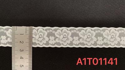 China 2.5cm Width Elastic Lace Trim with Tiny Flower Motif and High Elasticity for Undergarment Decoration for sale