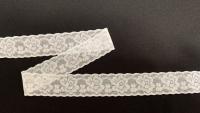 China 2.5cm Width Elastic Lace Trim with Tiny Flower Motif and High Elasticity for Undergarment Decoration for sale