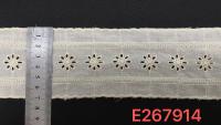 China Middle Eastern Design Cotton Lace Trim with Scalloped Edge and 3.8 Inches Wide for Apparel Decoration for sale