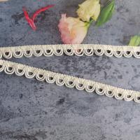 China Soft Cotton Thread Water Soluble Embroidery Lace Trim, Continuous Loop Fringe Decorative Lace Edging for Fashion Apparel for sale