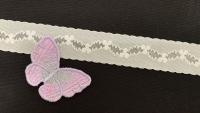 China 3cm Nylon Spandex Elastic Lace Trim with Scalloped Edge for Lingerie and Pajamas for sale