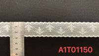 China 2.7cm Width Breathable Nylon Spandex Elastic Lace Trim with Continuous Leaf Hollow Pattern for Lingerie and Dress Decoration for sale