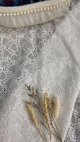 China 100% Cotton Embroidered Heart Pattern Breathable Eyelet Lace Fabric 150cm Width Home Textile & Women's Clothing Dress for sale