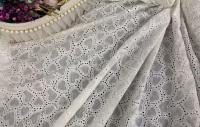 China 100% Cotton Embroidered Heart Pattern Breathable Eyelet Lace Fabric 150cm Width Home Textile & Women's Clothing Dress for sale