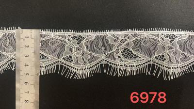 China Eyelash Lace Trim 5cm Single Side Delicate Hollow Mesh Fringe Lace for Lingerie Wedding Dress Wholesale for sale