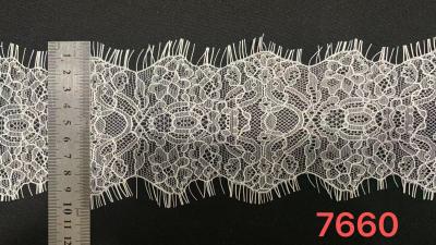 China 10cm Width Scalloped Edge Elastic Lace Trim with Spandex Polyamide Blend for Garments and Home Decor for sale