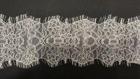 China 10cm Width Scalloped Edge Elastic Lace Trim with Spandex Polyamide Blend for Garments and Home Decor for sale