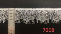 China Eyelash Lace Trim 5.2cm Width 100% Nylon with Dense Floral Hollow Design for Lingerie and Wedding Dresses for sale