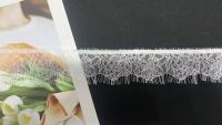 China Eyelash Lace Trim 5.2cm Width 100% Nylon with Dense Floral Hollow Design for Lingerie and Wedding Dresses for sale