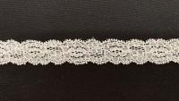 China 2cm Floral Stretch Lace Trim with Scalloped Edge for Lingerie and Dress Decoration for sale