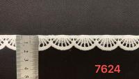 China Milk Yarn Lace Trim 1.8cm with Scallop Hollow Design Silky Soft Lightweight Wavy Edge for Clothing Lingerie Wholesale for sale
