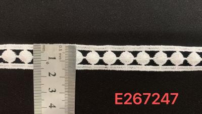 China Milk Yarn Lace Trim 2cm Width Hollow Geometric Structure Silky Touch for Clothing and Lingerie Wholesale for sale