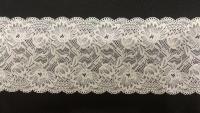 China 4 Way Elastic Stretch Lace Trim with Floral Pattern and Scalloped Edge for Lingerie and Swimwear for sale
