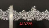China Pure White 12cm Width Hollow Floral Eyelash Lace Trim for Bridal Gown and Garment Edge Decoration for sale