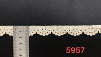 China 1.5cm Cotton Water Soluble Lace Trim with Scalloped Edge Soft Lightweight for Dress Lingerie Decoration for sale