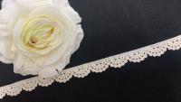 China 1.5cm Cotton Water Soluble Lace Trim with Scalloped Edge Soft Lightweight for Dress Lingerie Decoration for sale