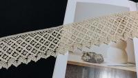 China 8cm Crochet Cotton Lace Trim  Hollow Crochet Cotton Lace Ribbon Knitted Lace Edging for Garment Home Textile Decoration for sale
