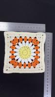China Cotton/Polyester Snag-resistant embroidery patch  Crochet Flower  Square Patch, Floral Crochet Applique for Clothing Decoration for sale