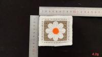 China Cotton/Polyester Snag-resistant embroidery patch  Crochet Flower  Square Patch, Floral Crochet Applique for Clothing Decoration for sale