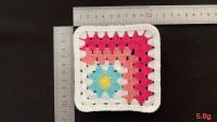 China Cotton/Polyester Snag-resistant embroidery patch  Crochet Flower  Square Patch, Floral Crochet Applique for Clothing Decoration for sale