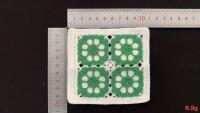 China Cotton/Polyester Snag-resistant embroidery patch  Crochet Flower  Square Patch, Floral Crochet Applique for Clothing Decoration for sale