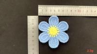 China Cotton/Polyester Snag-resistant embroidery patch  Crochet Flower  Square Patch, Floral Crochet Applique for Clothing Decoration for sale