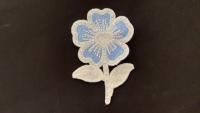 China Machine Towel Embroidery Lily Patch, Beaded Floral Embroidered Applique for Clothing Decoration for sale