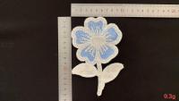 China Machine Towel Embroidery Lily Patch, Beaded Floral Embroidered Applique for Clothing Decoration for sale